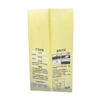 China Custom 6 L Yellow Vacuumable Strong Heavy Duty Recyclable Plastic Cat Litter Packaging Bags with Side Gusset and Window for sale