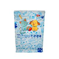 China 1.0kg Custom Blue Matte Pet Dog Product Food Packaging Bags Stand Up Flat Bottom Side Gusset Pouches with Ziplock for sale