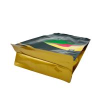 China 2.5kg Custom Shiny Golden Heavy Duty Strong Aluminium Foil Metal Resealable Square Bottom Dry Dog Food Packaging Bag for sale
