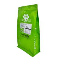China 2.5kg Custom Design Fresh Keeping Heavy Duty Aluminium Foil Lined Flat Box Bottom Resealable Dog Food Bags with Zipper for sale