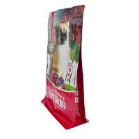 China 2.5kg Custom Design Fresh Keeping Heavy Duty Aluminium Foil Laminated Flat Box Bottom Pet Food Bags with Zipper for sale