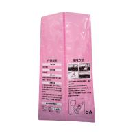 China Custom Recyclable Pink Stand Up Flat Bottom Side Gusset 3lb 5lb 10lb Cat Litter Packaging Bags with Clear Window for sale