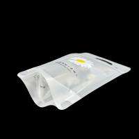 China Daisy Flower Design Stand Up Juice Pouches Zipper Smoothie Bags For Adults Hot And Cold Drinks Liquor With Straws for sale