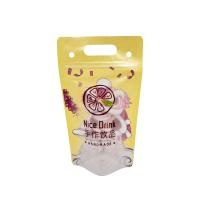 China Heavy Duty Hand Held Stand Up Drink Pouches Bags With Zipper For Juice Cold Drinks Chinese Elements Line Dancing Design for sale