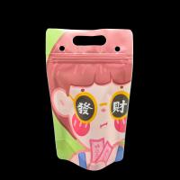 China Personalized Drink Pouches Adult Drink Pouches for Summer Party Juice Drink Bags with Zipper and Straws for sale