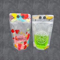 China 16oz Custom Alcohol Drink Pouches Stand Up Zipper Reusable Drink Pouch for Birthday Drinking Party Gift for sale