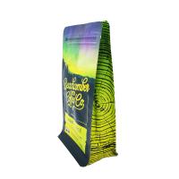 China 340 grams 12oz Matte Flat Bottom Side Gusset Coffee Bags with Valve and Front Zipper for sale