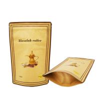 China Custom Deisgn 250g Foil Coated Kraft Paper Stand Up Coffee Pouches With Valve For Coffee Bean / Powder for sale
