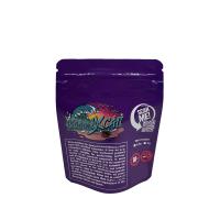 China Mylar Foil Coated Child Resistant Stand Up Pouches 3.5 g Weed Bags with Childproof Ziplock for sale