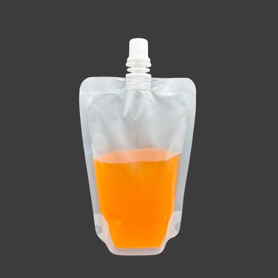 China Plastic Matte Transparent Stand Up BPA Free Spout Pouch Bags For Milk Juice Coffee for sale