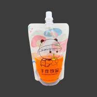 China Recyclable Plastic Printed Glossy Spouted Stand Up Pouch Packaging For Cold Beverages for sale