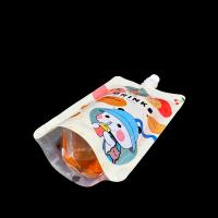 China Recyclable Plastic Printed Glossy Spouted Stand Up Pouch Packaging For Cold Beverages for sale