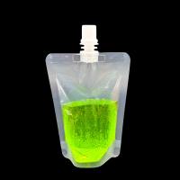 China Leak Proof Food Grade Concealable And Reusable Drink Liquid Stand Up Pouches For Fruit Juice for sale