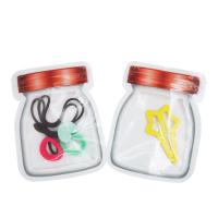 China Custom Design Storage Jar Shape Translucent Standing Up Ziplock Heat Seal Bags for Food, Candy, Snack, Cookie Packaging for sale