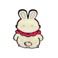 China Custom Lovely Rabbit Die-cutting Shape Stand Up Window Pouch Bags with Zipper for Children Snacks Food Packaging for sale