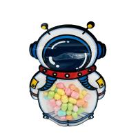 China Astronaut Spaceman Shape Plastic Stand Up Pouches Food Ziplock Bags For Packaging Cookies Dry Food for sale