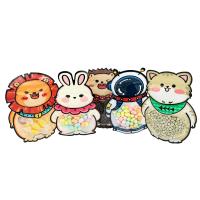 China Custom Design Animal Shape Stand Up Pouches with Zipper Clear Window for Kid Snack, Dry Food, Candy, Cookies Packaging for sale