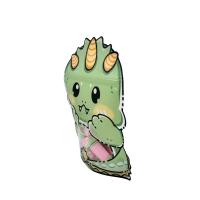 China Custom Dinosaur Dragon Shape Cut Stand Up Resealable Bags with Window and Zipper for Food Storage Packaging for sale