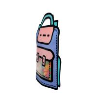 China School Bag Shaped Stand Up Pouches With Ziplock Matte Clear Window For Food Candy Packaging for sale