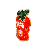 China Persimmon Shape Orange Color Eco Friendly Stand Up Pouches Zipper Top Bags With Clear Window For Food for sale