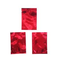 China Nice Bright Red Metallic Flat Vacuum Seal Mylar Pouch Bags for Flower Tea, Green Tea, Red Tea Leaves Packaging for sale