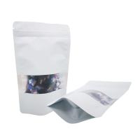 China Solid Color Aluminium Foil Lined Stand Up Pouch with Window 120microns per side for sale