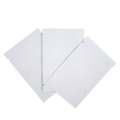 China Aluminum Foil Liined Flat 3 Side Seal Vacuum Seal Matte White Mylar Bags Pouch for Food, Snack, Accessories Packaging for sale