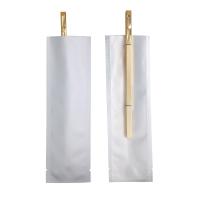 China Long Front Matte Clear Back Silver Metal Aluminium Foil Laminated Vacuum Sealable Mylar Pouch Bags with Tear Notch for sale