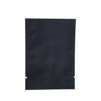 China Colored Matte Black White Mylar Foil Vacuum Sealable Heat Sealable Pouch Bags with Tear Notches for Food Packaging for sale