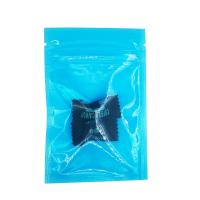 China Custom Translucent Blue Flat Heat Seal Bags Resealable Zipper Pouches for Food, Snacks, Candy, Cookies Packaging for sale