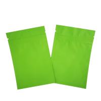 China Custom Printed Matte Green Zipper Bags Foil Coated Pouches with Ziplock for Food, Facial Mask, Accessories Packaging for sale