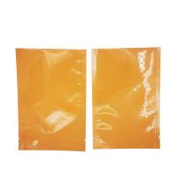 China Aluminium Foil Laminated Glossy Orange Color Custom Flat Pouches for Face Mask Sheet, Facial Cream Packaging for sale