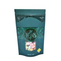 China 1 OZ Matte Spot UV Print Stand Up Bags With Resealable Ziplock And Window For Weed, Herb, Candy Packaging for sale