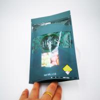 China 1 OZ Matte Spot UV Print Stand Up Bags With Resealable Ziplock And Window For Weed, Herb, Candy Packaging for sale