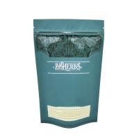 China 1 OZ Matte Spot UV Print Stand Up Bags With Resealable Ziplock And Window For Weed, Herb, Candy Packaging for sale