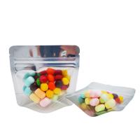 China 1.0g 3.5g 7.0g 14g 28g 13mil Clear Front Aluminum Foil Matte Black Back Stand Up Smell Proof Bags for Weed with Ziplock for sale