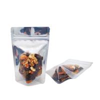 China 1.0g 3.5g 7.0g 14g 28g 13mil Clear Front Aluminum Foil Matte Black Back Stand Up Smell Proof Bags for Weed with Ziplock for sale