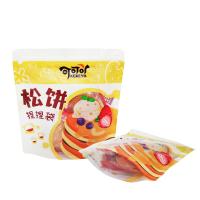 China Wide Recyclable Custom Stand Up Pouches Plastic Food Packaging With Ziplock Clear Window For Pancakes Cookies Storage for sale