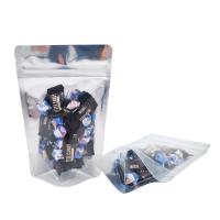 China 1.0g 3.5g 7.0g 14g 28g 13mil One Side Clear Black Back Stand Up Resealable Foil Mylar Bags for Food Storage Packaging for sale
