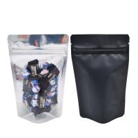 China 1.0g 3.5g 7.0g 14g 28g 13mil One Side Clear Black Back Stand Up Resealable Foil Mylar Bags for Food Storage Packaging for sale