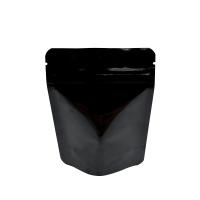 China Glossy Black Reusable Foil Lined Ziplock Holographic Packaging Bags For Flower Weed for sale