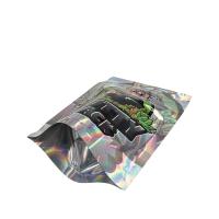 China Custom Digital Printed Aluminum Foil Coated Stand Up Hologram Pouch with Zipper For Flower, Weed, Herb, Cookies Pack for sale