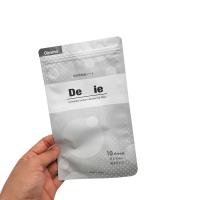 China Matte Grey Aluminum Foil Laminated 3 Side Seal Flat Pouch With Zipper for sale