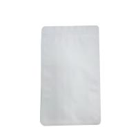 China Matte Grey Aluminum Foil Laminated 3 Side Seal Flat Pouch With Zipper for sale