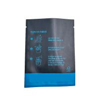 China Custom Printed Matte Black Small Flexible Plastic 3 Sided Pouch For Tea With Aluminum Foil Lining for sale
