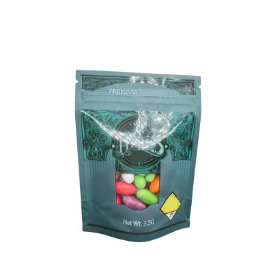 China Premium Foil Lined Window Custom Stand Up Pouch Packaging For Candy Gum Food Packaging for sale