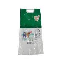 China Food Grade Nylon Laminated Heavy Duty Custom Pasta and Noodles Packaging Bag Rice Pouches with Handle and Clear Window for sale