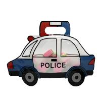 China Cartoon Police Car Shape Die Cutting Stand Up Pouch Bags Wholesale with Resealable Zipper for Food Snacks Storage for sale