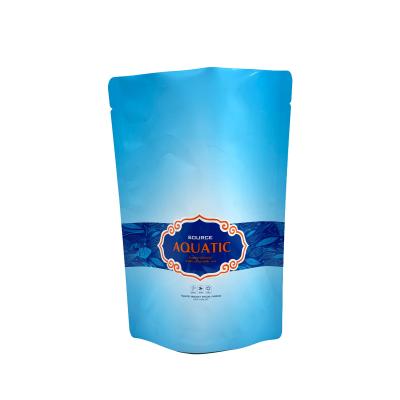China Customized Aluminium Foil Coated Plastic Blue Stand Up Food Pouches 120microns Per Side Thickness for sale