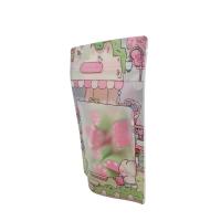 China Matte Surface Clear Window Plastic stand up pouch with zipper for food Resealable for sale